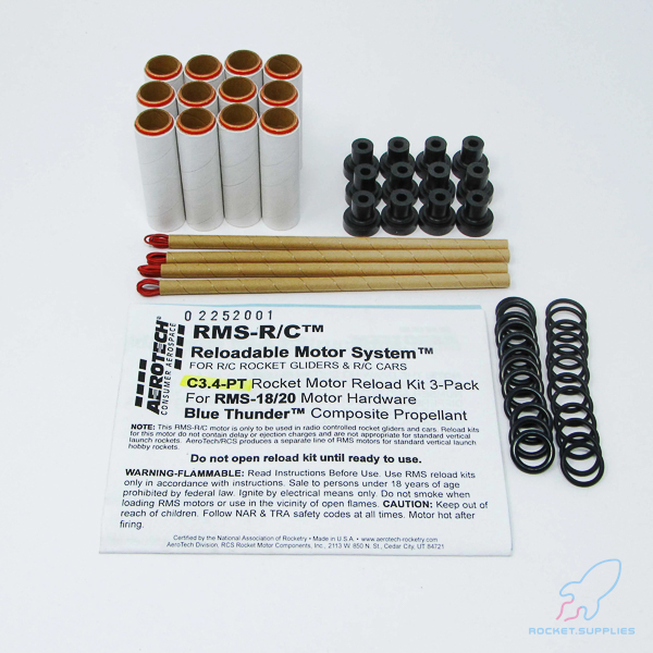 seasonal preorder for 2025 aerotech c3 4t p rms 18 / 20 reload kit 12 ...