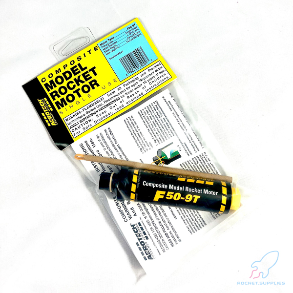 aerotech f50 9t 29mm x 98mm single use 1 motor pack 65009